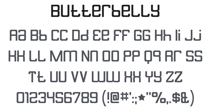 Butterbelly Font – Free Download | Fontsum