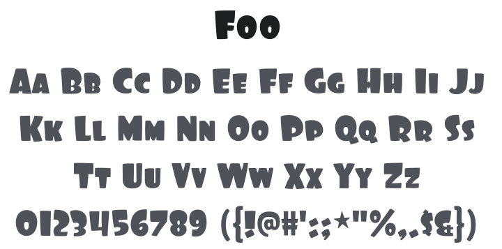 Foo Font – Free Download | Fontsum