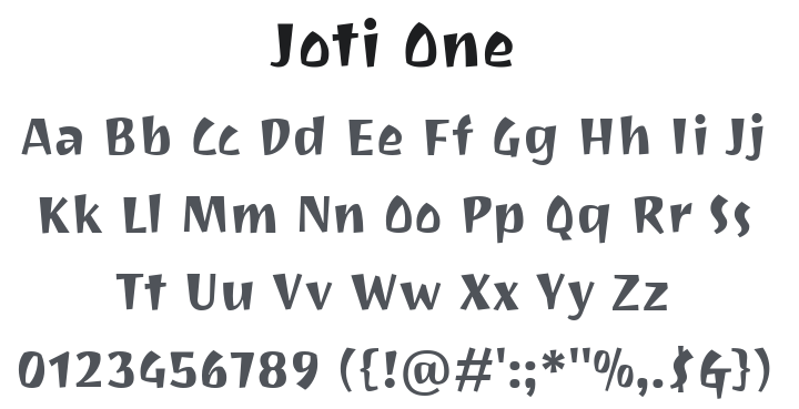 Joti One Font – Free Download | Fontsum