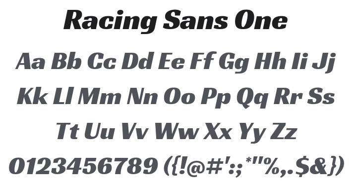 Racing Sans One Font – Free Download | Fontsum