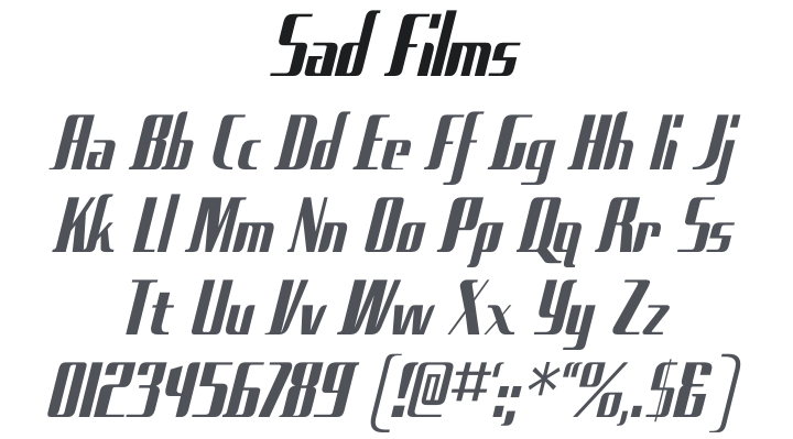 Sad Films Font – Free Download | Fontsum