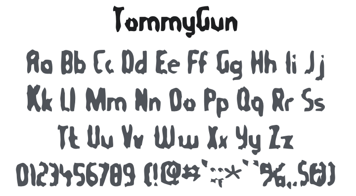 TommyGun Font – Free Download | Fontsum