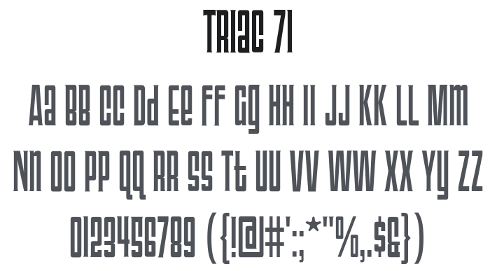 Triac 71 Font – Free Download | Fontsum